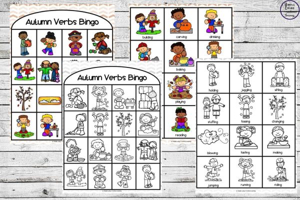 Autumn Verbs Bingo - Simple Living. Creative Learning