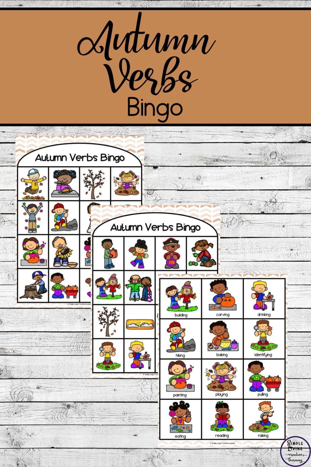 Autumn Verbs Bingo - Simple Living. Creative Learning