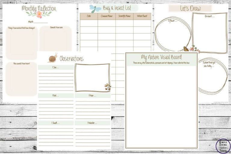 Printable Nature Journal - Simple Living. Creative Learning