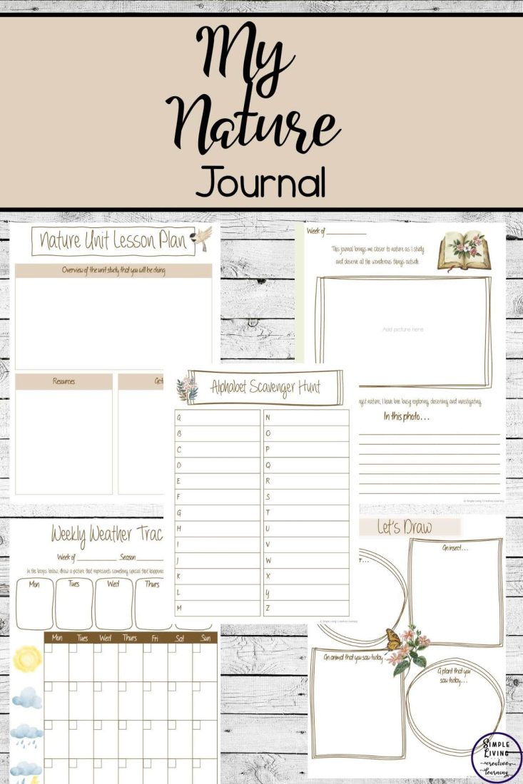 Printable Nature Journal - Simple Living. Creative Learning
