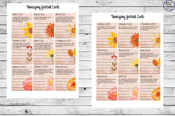 Printable Thanksgiving Gratitude Cards - Simple Living. Creative Learning