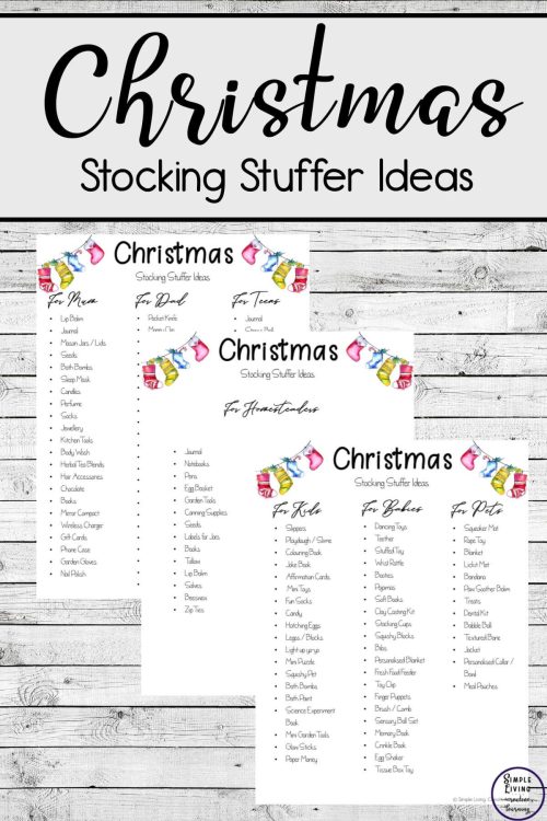 Christmas Stocking Stuffer Ideas - Simple Living. Creative Learning