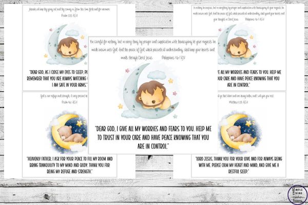 Bedtime Prayer Cards for Kids - Simple Living. Creative Learning