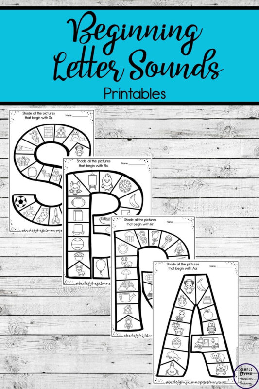 Beginning Letter Sounds Printables - Simple Living. Creative Learning